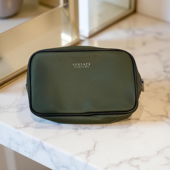 Versace | Bags | Versace Parfums Green Toiletry Bag Designed For ...